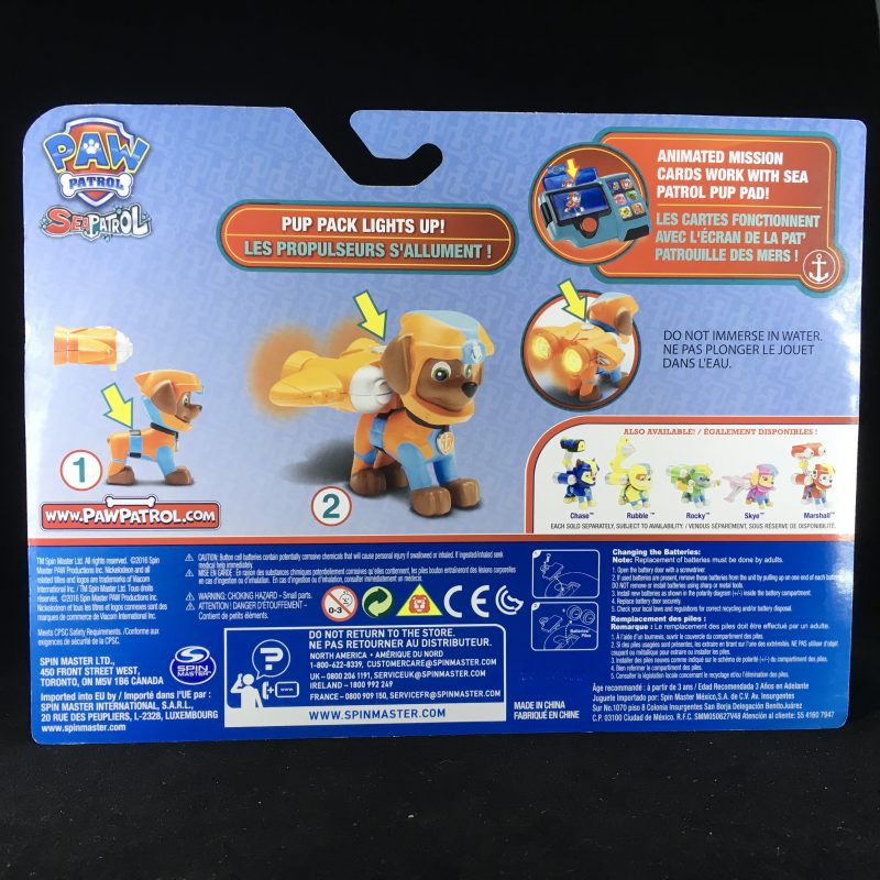 Paw Patrol Sea Patrol: Set of 6 Figures with Light Up Pup Pack - Skye ...