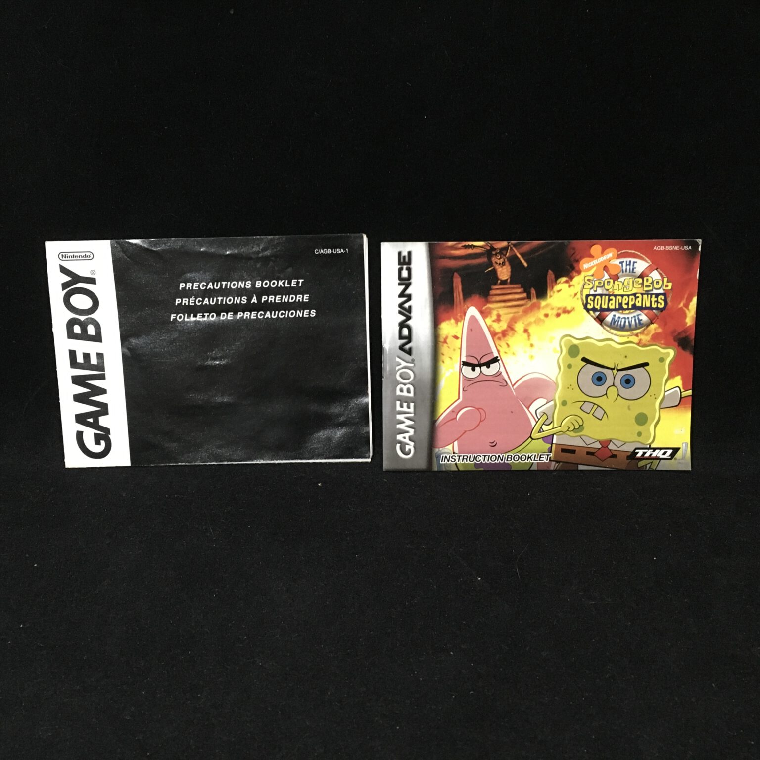 GAMEBOY ADVANCE: Spongebob Squarepants Movie Instructions + Precautions ...