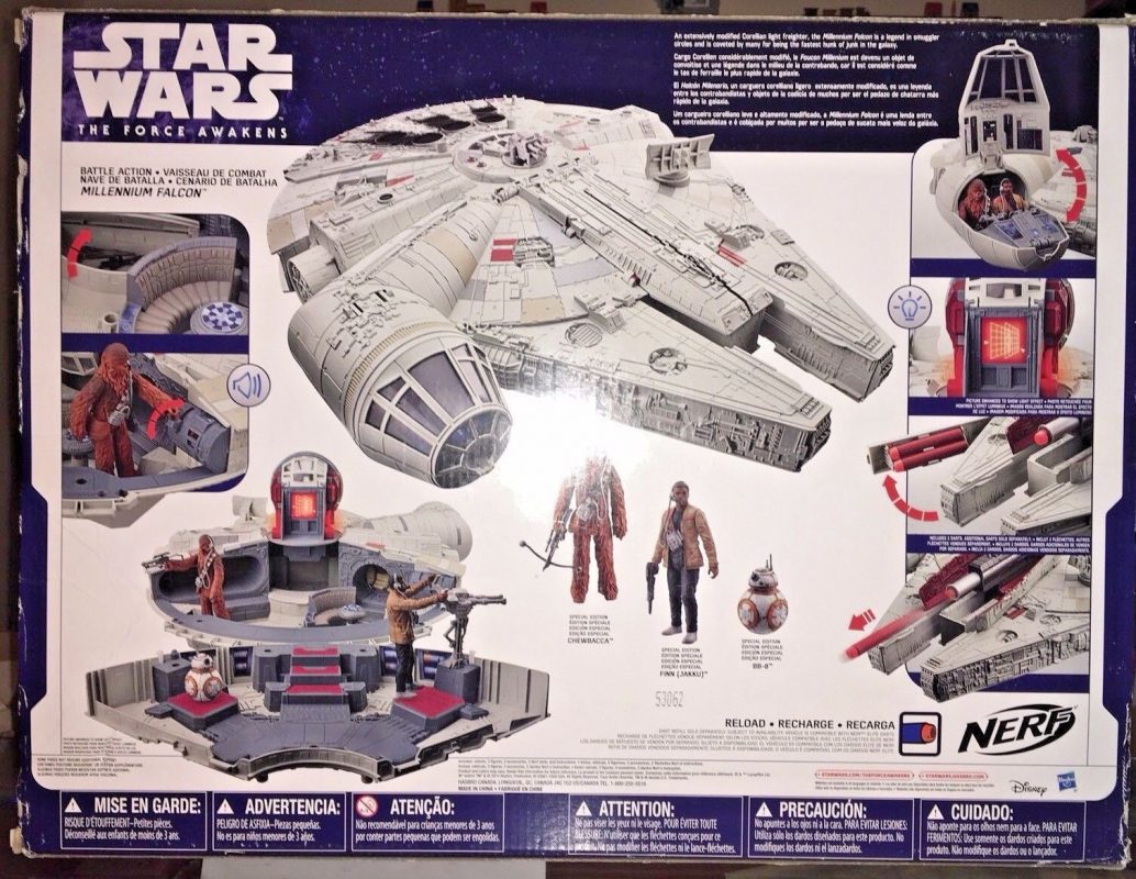 STAR WARS: THE FORCE AWAKENS Battle Action Millennium Falcon - HASBRO ...